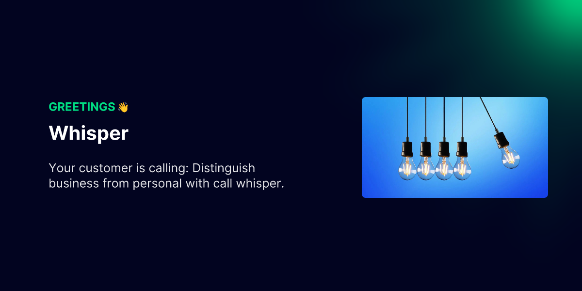 Call Whisper | eLandline